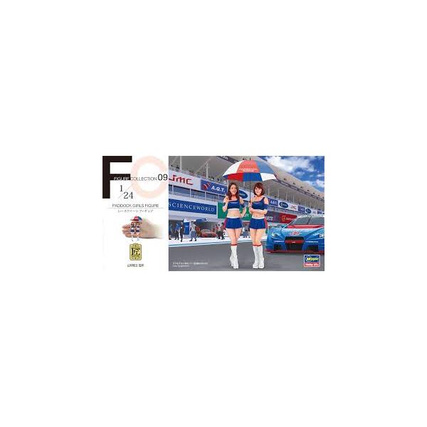 ハセガワ 1/24 FC09 フィギュアコレクションシリーズ レースクイーン フィギュア(2体セット) プラモデル FC09●レーシングカーに最適●現代風コスチュームのレースクイーンをキット化!!●フィギュアの原型製作は、辻村聡志氏が担当。...