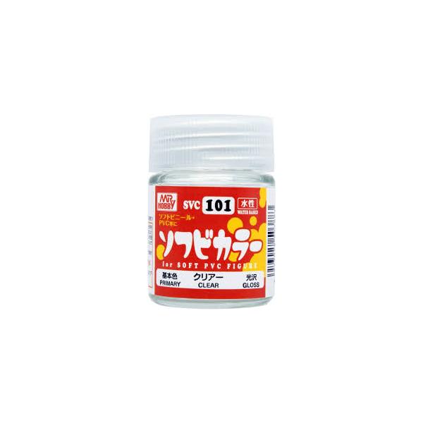 GSIクレオス SVC101 ソフビカラー クリアー光沢 18ml クレオス 塗料 塗装用品──水性ソフビ用塗料新色が登場！●水性で臭気を抑えたソフビ用塗料に新色が登場します！●時間が経っても塗装面がソフビの可塑剤でペタつかないので安心して...