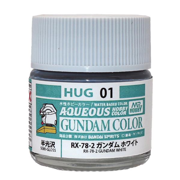 GSIクレオス HUG01 水性ガンダムカラー RX-78-2 ガンダムホワイト 10ml 模型用塗料 HUG01リニューアルで性能が向上した水性ホビーカラーをベースに、遂にガンダムカラーが水性版として登場します。色味はMr.カラー版ガンダ...