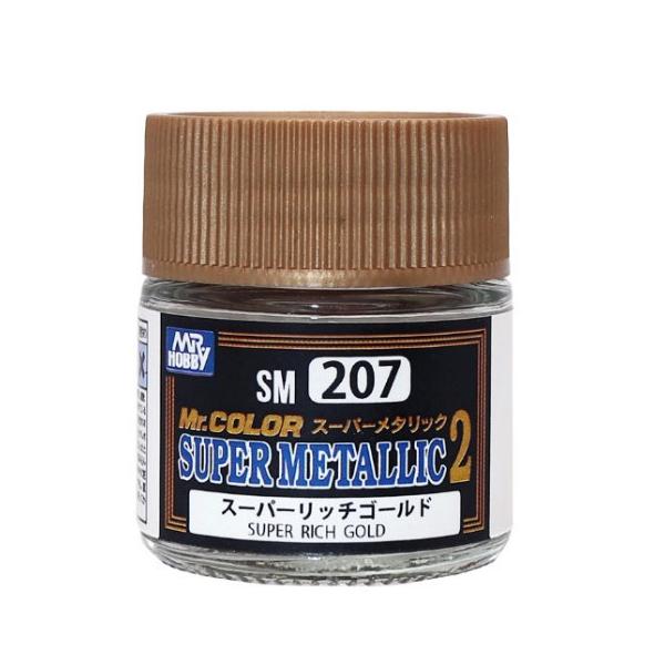 GSIクレオス Mr.カラー スーパーメタリック2 スーパーリッチゴールド 10ml 模型用塗料 SM207Mr.スーパーメタリック2 シリーズは、高級微細金属粒子を使用し、優れた金属感を表現することができるメタリック塗料です。旧シリーズの...