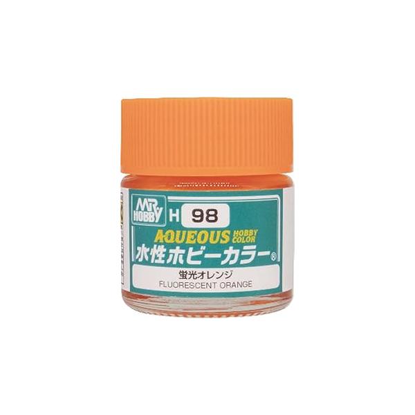 GSIクレオス 新水性ホビーカラー 蛍光オレンジ 10ml 模型用塗料 H98水性ホビーカラーに蛍光カラーが復活！水性ホビーカラーに蛍光色が帰ってきます。幅広い用途でご利用いただけます。