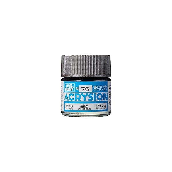 GSIクレオス N76 アクリジョンカラー 焼鉄色 メタリック 10ml 模型用塗料 N76