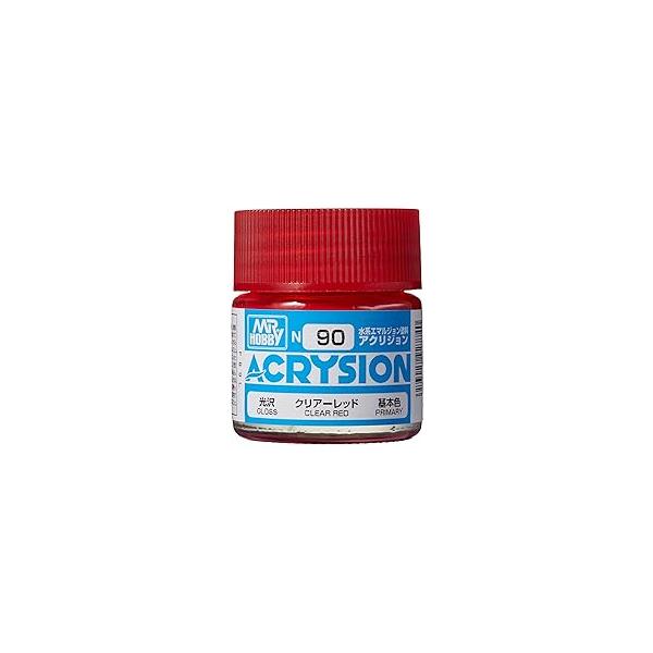 GSI クレオス (GSI Creos) N90 GSIクレオス アクリジョンカラー クリアーレッド 光沢 10ml 模型用塗料 N90