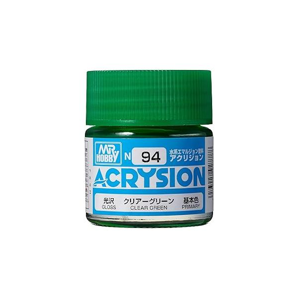 GSIクレオス アクリジョンカラー クリアーグリーン 光沢 10ml 模型用塗料 N94