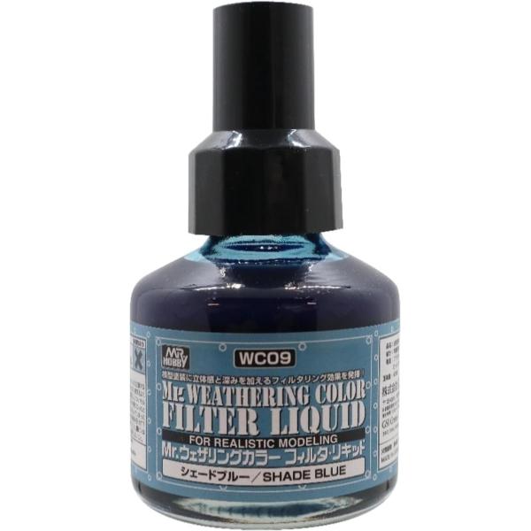 GSIクレオス Mr.ウェザリングカラー フィルタ・リキッド シェードブルー 40ml WC09Mr.ウェザリングカラーのフィルタリング専用色のカテゴリ、フィルタ・リキッドシリーズ基本色を塗装した上に本塗料を塗布することで、作品の色調に微細...