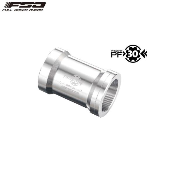 ・Presses into a PF30 bottom bracket shell with 46mm inner diameter (ID) and 68mm width to allow a threaded bottom bracke...