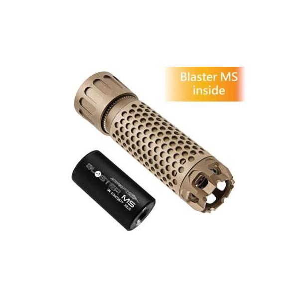 マズルフラッシュ機能搭載のPredator MkIII QDサプレッサーセット!暖色の疑似マズルフラッシュができる"Blaster MS"搭載Ver.!グリーンの蓄光弾を光らせるトレーサー機能と、通常弾でも機能する疑似マズルフラッシュ機能を...