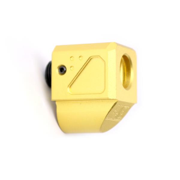 新品、未使用品です。HAED HC92P V1 (No Fins)をモデルにした14mm逆ネジ対応コンペンセイター素のままで14mm逆ネジに、付属のアダプターで11mm正ネジに装着可能左右にあるイモネジを締める事で、狙った位置での固定も行え...
