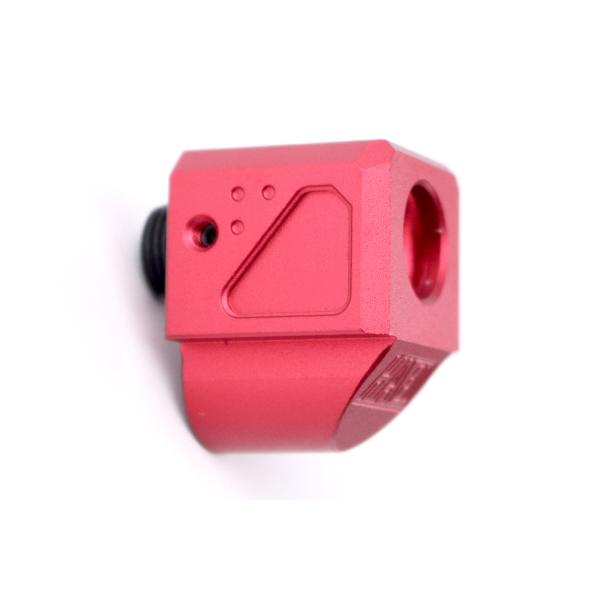 新品、未使用品です。HAED HC92P V1 (No Fins)をモデルにした14mm逆ネジ対応コンペンセイター素のままで14mm逆ネジに、付属のアダプターで11mm正ネジに装着可能左右にあるイモネジを締める事で、狙った位置での固定も行え...