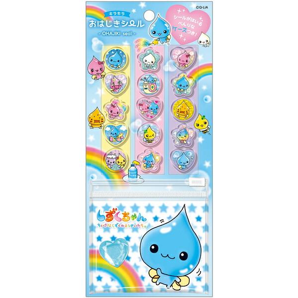 しずくちゃん collectionちいさなしずくのようせいたち。しずくちゃん キラキラおはじきシール台紙サイズ：H210×W90×D6（mm）販売サイズ：H215×W95×D6（mm）おはじきサイズ：H78×W18×D3（mm）素材：おはじ...