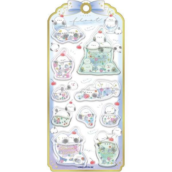 【サイズ】W95×H205×D6mm【仕様】台紙箔押し水が入った新感覚のシール。透明感と絵柄が可愛いシールです。