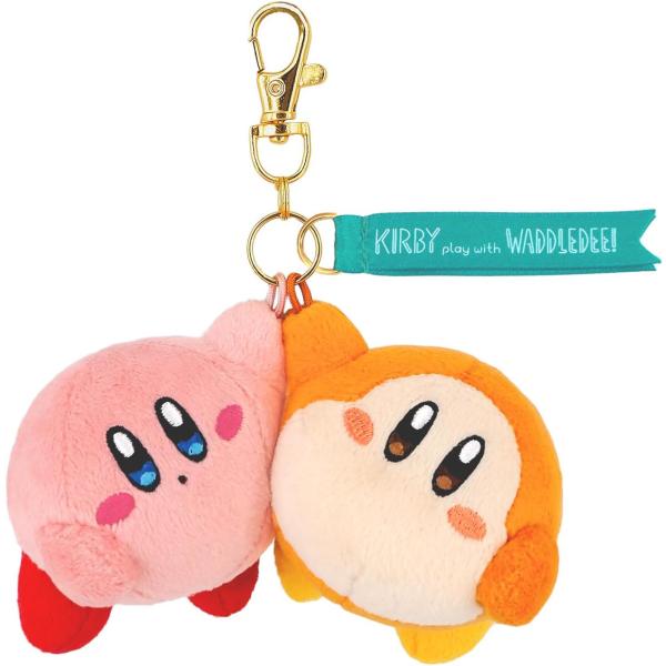 H7×W12×D7.5cm「KIRBY play with WADDLE DEE」カービィとワドルディのほっぺがくっついている姿がかわいいマスコットです。