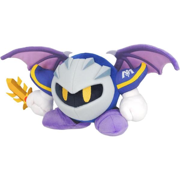 W35×D9.5×H14cm星のカービィシリーズのALL STAR COLLECTION! 大きな翼と剣を持った姿を再現したメタナイトのぬいぐるみ。