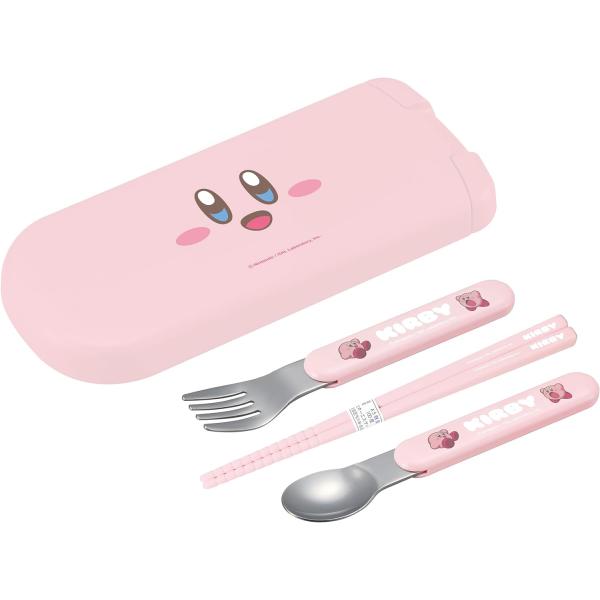 サイズ：84×197×H19mm『星のカービィ』より、引きフタトリオが登場！箸・スプーン・フォーク付。食器洗浄機・乾燥機OKヘッダー付袋