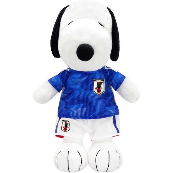 スヌーピーのサッカー日本代表Ver.ぬいぐるみです。サイズ 27.5cm