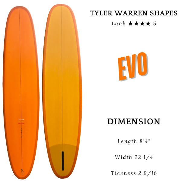 8'4"*22 1/4*2 9/16TotalRank☆☆☆☆.5モデル名の由来は1969年発表のムービー、“EVOLUTION “この中でWayn Lynchが乗るボードからインスパイアされたモデル。この時代ショートボードレヴォリューショ...