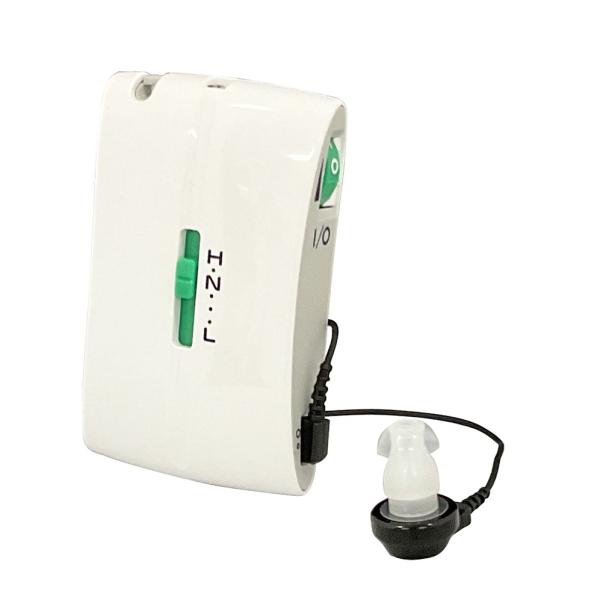 正面のツマミをスライドするだけで聴きながら、ご自分の聴きやすい音をセレクト可能。軽度から中等度難聴を中心に高度難聴の初期の方にも対応。サイズ：W50xH80xD20(ｍｍ)約60g(電池、イヤホン、コード、耳せん含む)使用電池：単四乾電池約...