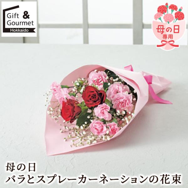 【発売日：2026年05月06日】バラ、カーネーション、かすみ草の組み合わせは母の日にぴったりです。美しいブーケはお母さんにも喜ばれるはず。母の日 2026 母の日ギフト ははのひ 母の日プレゼント ギフト プレゼント 贈り物 お花 花 フ...