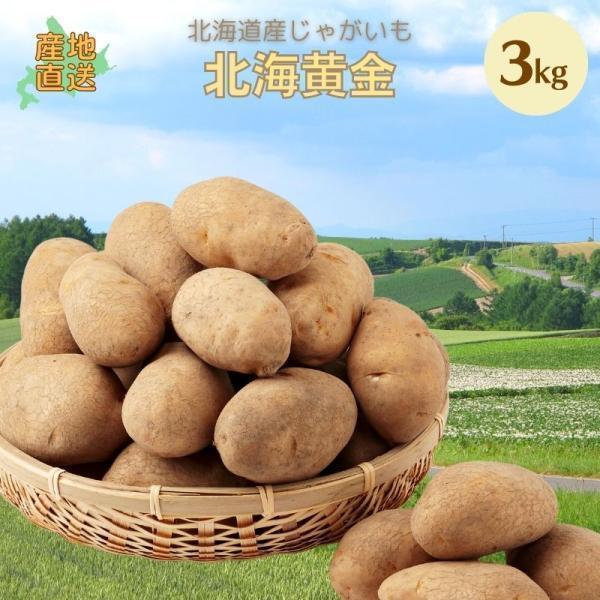 【発売日：2019年10月01日】＜北海道産じゃがいも（北海黄金 3kg）＞■内容・規格：北海黄金（3kg）・・・●規格：正規品　LM/L/2L混合■産地：美瑛・富良野■配送方法：常温配送■送料：送料無料　※沖縄・離島1,080円■商品説明...