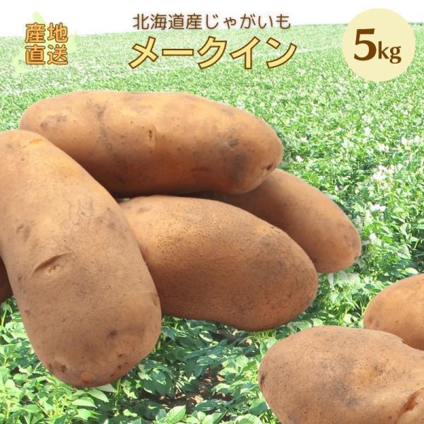 ＜【北海道産じゃがいも】メークイン5kg＞■内容・規格：メークイン（5kg）・・・●規格：正規品　LM/L/2L混合じゃがいも通販の定番人気メークイン■産地：美瑛・富良野　■配送方法：常温配送■送料：送料無料　※沖縄・離島1,080円■商品...