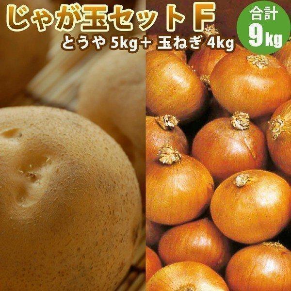 ＜北海道産じゃがいも・玉ねぎ　じゃが玉セットF＞■内容・規格：とうや（5kg）…●規格：正規品　LM/L/2L混合玉ねぎ（4kg）…●規格：正規品　Ｌサイズ■産地：じゃがいも／美瑛・富良野玉ねぎ／北見をはじめとする道内各地■配送方法：常温配...