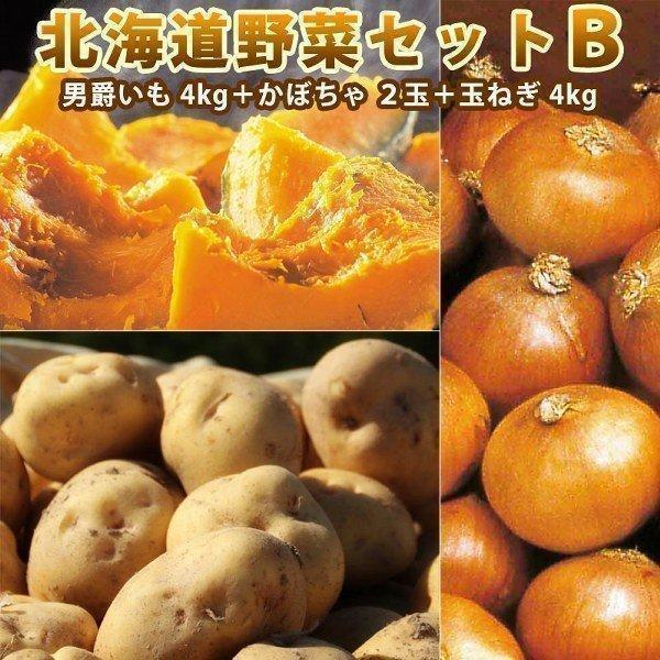 【発売日：2019年10月01日】＜北海道産じゃがいも・かぼちゃ・玉ねぎの北海道野菜セットB＞■内容・規格：【男爵】正規品 LM/L/2L混合　4kg【栗味かぼちゃ】正規品 1.3kg以上　2玉【玉ねぎ】正規品 Ｌサイズ　4kg■産地：じゃ...