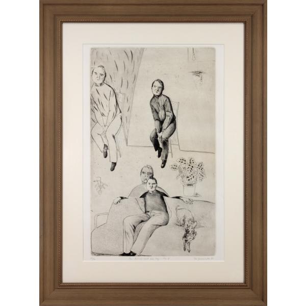 1981年制作限定30部、自筆サイン画寸：59.5×35.5cm