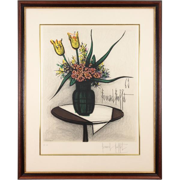カラーリトグラフ1969年制作ソルリエ版E.A.版、自筆サイン画寸：52.5×43cm