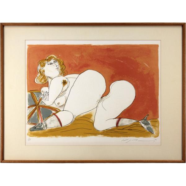 1980年制作限定350部、自筆サイン画寸：38×53cm