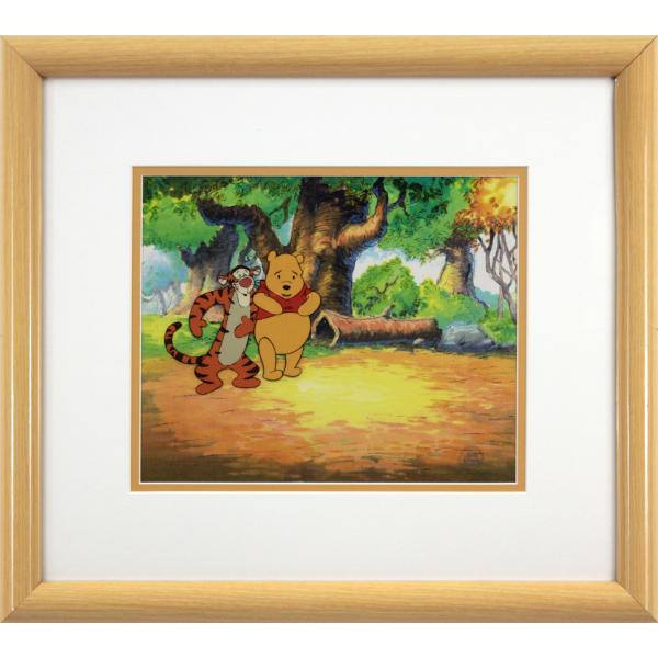 真作証明書・封筒付属マット内寸：22×27cm【真作証明書の翻訳内容】この証明書に添付されているセル画は、ブエナ・ビスタ・テレビジョンのアニメシリーズ 「新くまのプーさん」の制作中に撮影されたものです。このセル画は、1993年3月21日から...