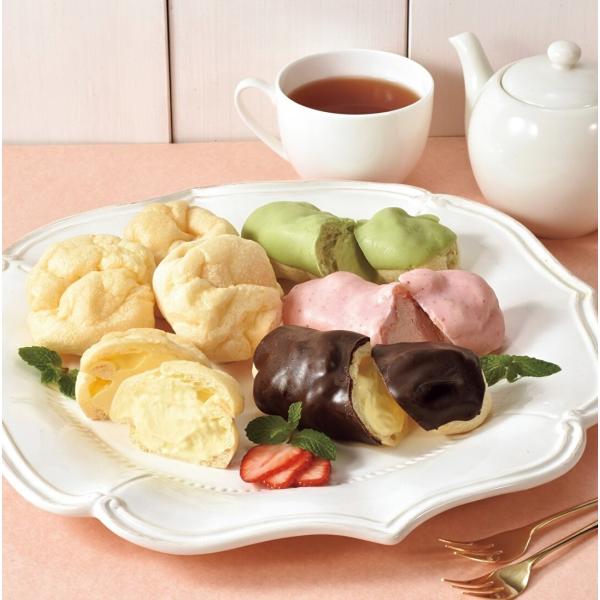 冷凍しても美味しいシュークリーム・エクレアを追求したもちもち食感のスイーツです。シュー生地は米粉を使用することで解凍後も水分を吸いすぎず、ふんわりもちもちに！クリームには北海道産の生クリームをたっぷりと使用しております。・商品名：もち×もち...