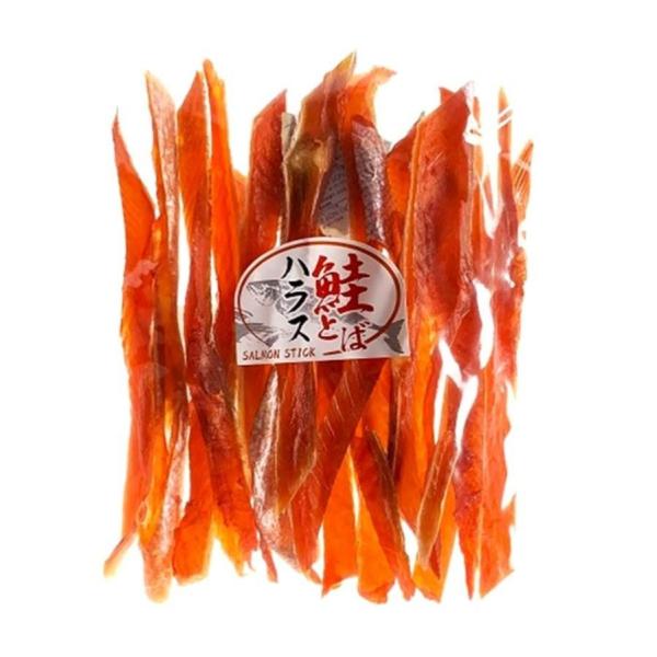 鮭とばハラス140g北海道の近海でとれた旬の鮭を独自の製法で乾しました。酒の肴に、おやつに最適な珍味です。皮をむきお召し上がりください。内容量 ： 140g賞味期限 製造日より100日直射日光及び高温多湿の場所は避けて保存してください。開封...
