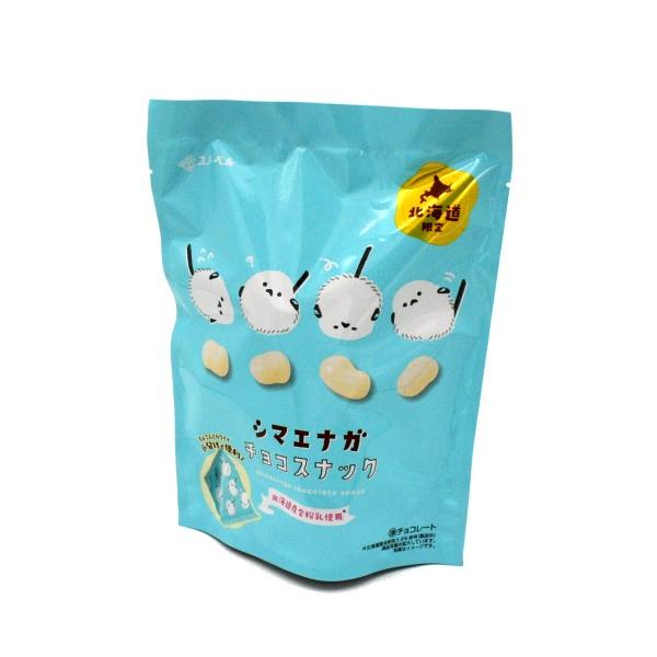 北海道に生息し、通称“雪の妖精”といわれる野鳥の「シマエナガ（アイヌ語でウパシチリ）」をモチーフにしたチョコスナックです。香ばしいサクサクしたコーンパフをやさしい甘さのホワイトチョコレートで包みました。■原材料名　乳糖（アメリカ製造又はニュ...