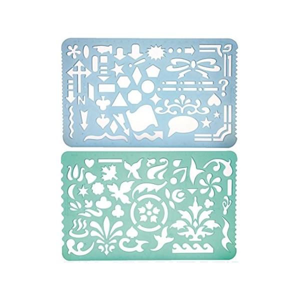 ・　様々な図形のアーティストデザイン２枚組 ・　広告チラシ、商品ポップ、張り紙、招待状、お誕生日カード、グリーティングカードなど幅広く使えます ・　定規目盛もついています ・　サイズは15.2x24.4cm ・　お子様の知育にも使えますこの...