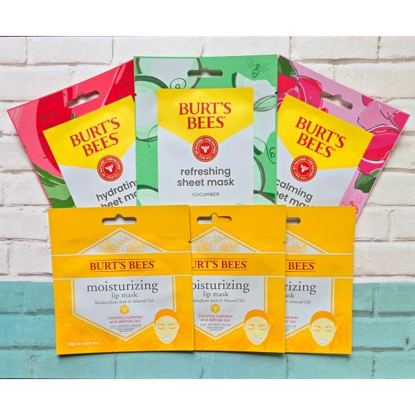 天然由来成分 BURT'S BEES のシートマスクとリップマスクシートマスク◆hydrating WATERMELON×1枚保湿効果◆refreshing CUCUMBER×1枚リフレッシュ効果◆calming ROSE×1枚鎮静効果リッ...