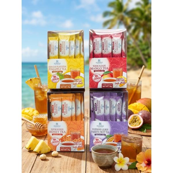 HAWAIIAN PLANTATIONMADE IN HAWAII簡単、便利に飲めるスティック紅茶です。リラックスタイムにハワイのフルーツやはちみつの香りの紅茶でひと時、癒しの時間を楽しんでください。ホットでもアイスでもお好みで楽しめます。...