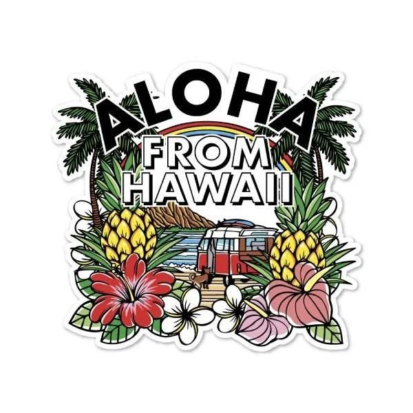 貼るだけでカスタマイズできる！TAMOデザインのオリジナルステッカー「Living the Van Life at Hawaii」 Sサイズお手持ちのアイテムをハワイアンにカスタマイズできるオリジナルステッカー。耐水性があり比較的柔らかく曲...