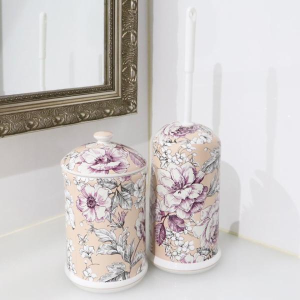 トイレ掃除ブラシトイレ掃除グッズトイレ掃除用品トイレブラシスタンドトイレブラシケーストイレブラシケース陶器トイレブラシセット陶器収納おしゃれかわいいゴージャスアンティーククラシックイタリアヨーロッパヨーロピアン北欧ホテルトイレ掃除トイレ収納...