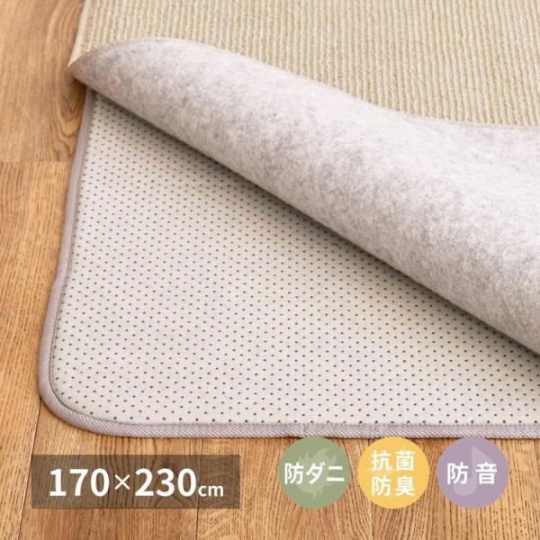 アンダーラグ 滑り止め 3畳用 カーペット 170×230cm 下敷き 絨毯 防音 ホットカーペット・床暖対応 ラグマット