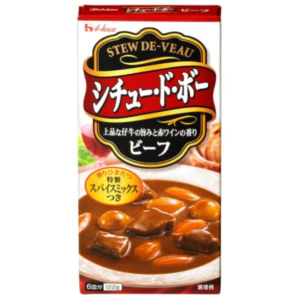 ビーフシチュー用のハウス食品特製スパイスミックスが、肉や野菜の風味を一層引き立てます。＊ハウス食品特製スパイスミックス＝ローリエ・セロリシード・パセリなど特製スパイスミックスと赤ワインの風味と仔牛の旨みが加わった、香り高いコクのあるシチュー...