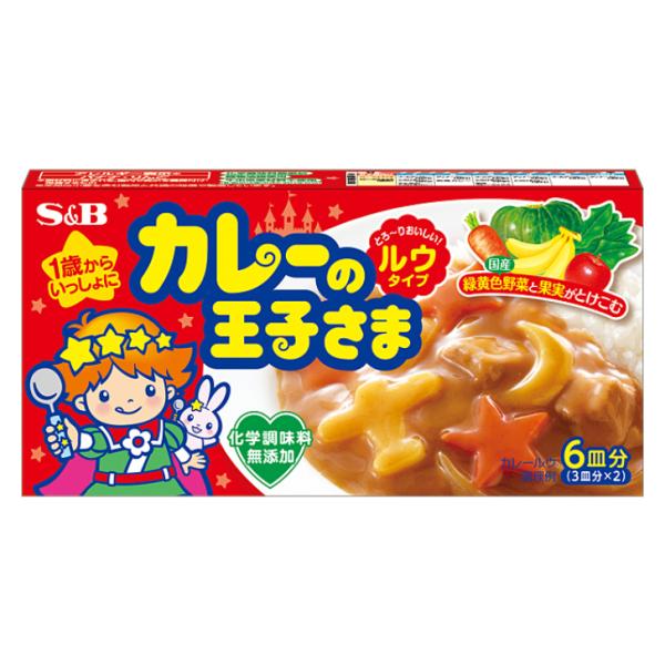 化学調味料無添加国産緑黄色野菜と果実の甘みがとけ込む、ルウタイプならではのコク感の、小さなお子様も喜ぶマイルドな味わいです。１歳からご家族といっしょにおいしく召し上がって頂けます。賞味期間：製造より18ヶ月原材料：食用油脂(パーム油、なたね...
