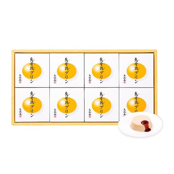 本体価格：3,400円内容量：プリン78g×8賞味期限：製造日より常温180日 保存方法：直射日光、高温多湿を避けて下さい［UP-34］【手提げ袋をご希望のお客様へ】烏鶏庵の手提げ袋有料化に伴い、当オンラインショップでは2024年6月1日(...