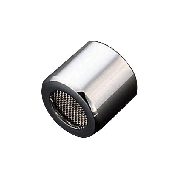 水栓金具の取替え用パーツです。先端にねじ加工を施した吐水口(13mm水栓)に取付け、吐水量を10L/min以下に抑えます。台所の節水に最適です。使用対象製品：TKF30・31・33型、TKJ30・31・33型 ほかパック包装寸法：幅65×奥...