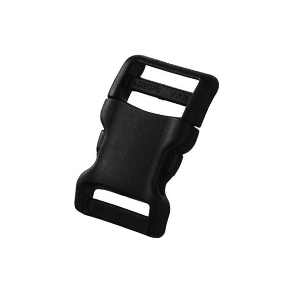 アイデア次第で、使い方いろいろ♪軽量！プラスチック製横幅：全長 23mm縦：全長 43mm・曲面構造の小型タイプです。・アジャスターとの併用をお薦めします。・ペットの首輪やスポーツサンダルに適しています。