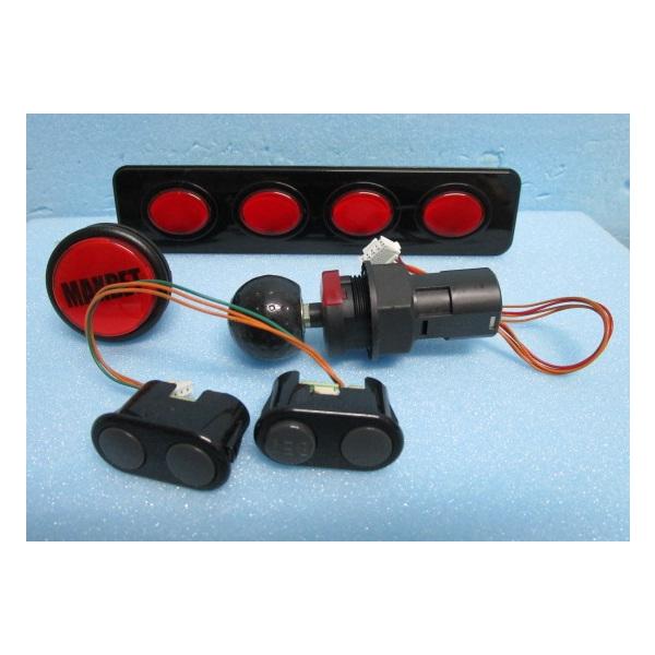 【実機用のボタン各種】パチスロ実機用部品山佐：純正/中古品　対応機種不明　    「スタートレバーと色々ボタンセット」です スタートレバー・ストップボタン・MAXBETボタン・清算ボタン等(同じ筐体用)なお、対応機種のお問い合わせはお断りし...