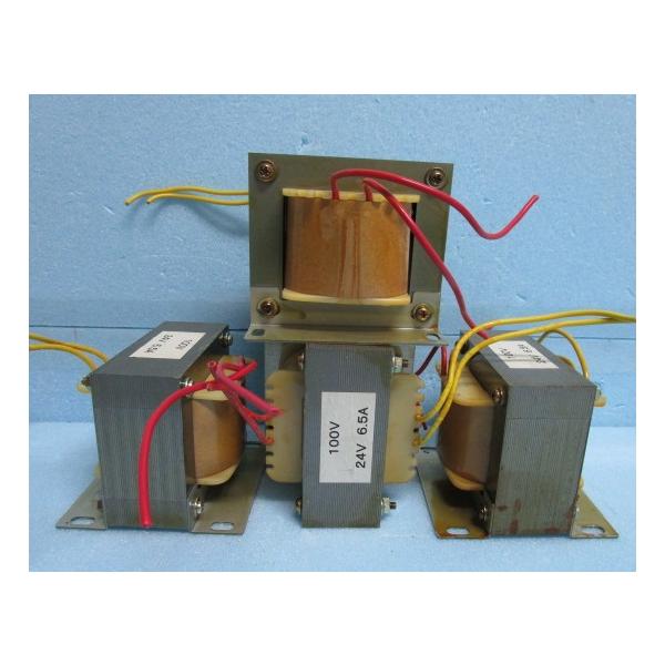 【トランス/変圧器】「商品名」高容量トランス(変圧器) 中古品100V=24V/6.5A=156VA　(通電チェック済み)お得な4個セット100V側は、配線が：約/10cm24V側は、配線が：約/10cmトランスの凡その大きさ：高さ/8.3...