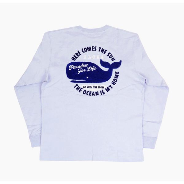 人気のサーフブランド、Hulalani Hawaii(フララニ ハワイ)の2025年 秋冬新作！長袖Tシャツです♪サガラ刺しゅうを施して存在感抜群！インパクトのあるバックプリントデザインが目を惹く長袖Tシャツです。大きめの作りとなっておりま...