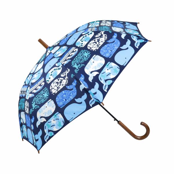 サーフブランド、Hulalani Hawaii (フララニハワイ)、人気シリーズのワンタッチ ジャンプ式の傘です♪憂鬱な雨の日も気分が上がりそうなおしゃれなハワイアン柄☆UVカット晴雨兼用になっています。サイズ：親骨 60cm （全長：85...