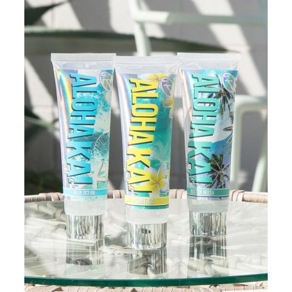 ハワイの海をコンセプトにしたラメ入り、ボディ＆ハンドジェルです。さらりとした感触で、肌にすっーと浸透。お肌の保湿におすすめです。サイズ:高さ 16cm 直径 3cm内容量:90g保湿成分:水、エタノール、2,3−ブタンジオール、グリセリン、...