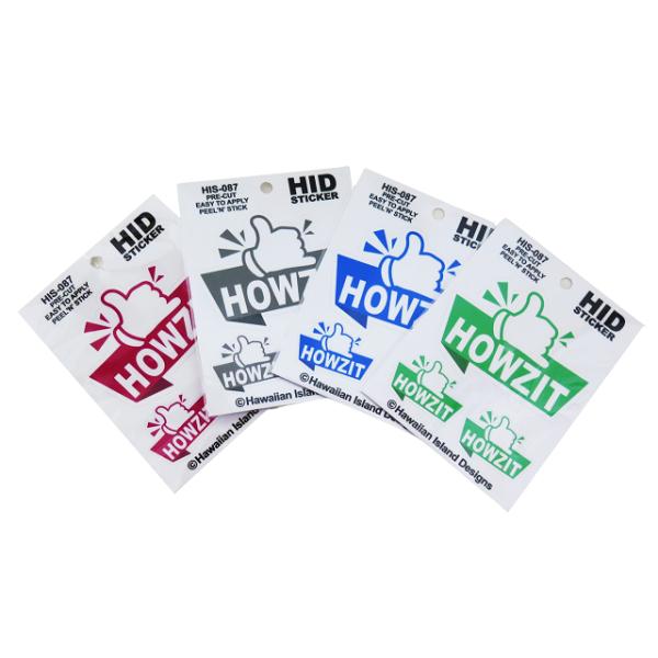 ハワイアン アイランドデザインのステッカーです♪スーツケースや車やサーフボード等に♪サイズ：約 縦6cm×横9cm/1枚 ：約 縦2.5cm 横4cm/2枚